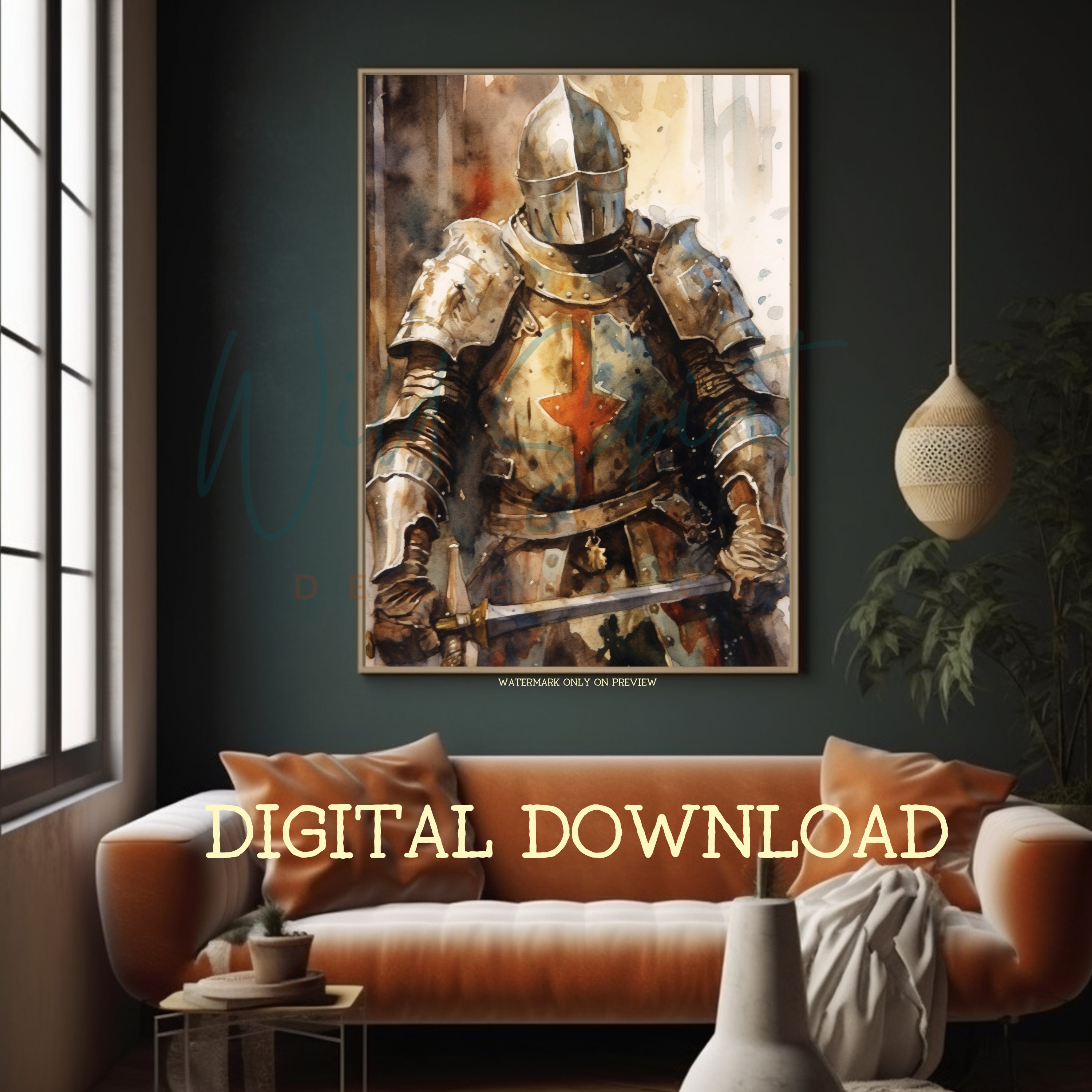 Renaissance Knight Wall Art 10 Piece Set Print High Quality Printable ...