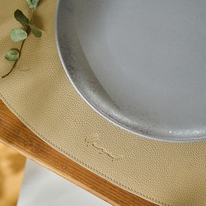 Leather Placemats Set for New Home, Double-sided Two-tone Table Mats ...