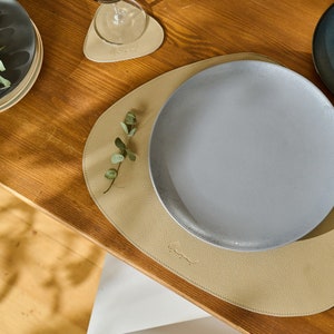Leather Placemats Set for New Home, Double-sided Two-tone Table Mats ...