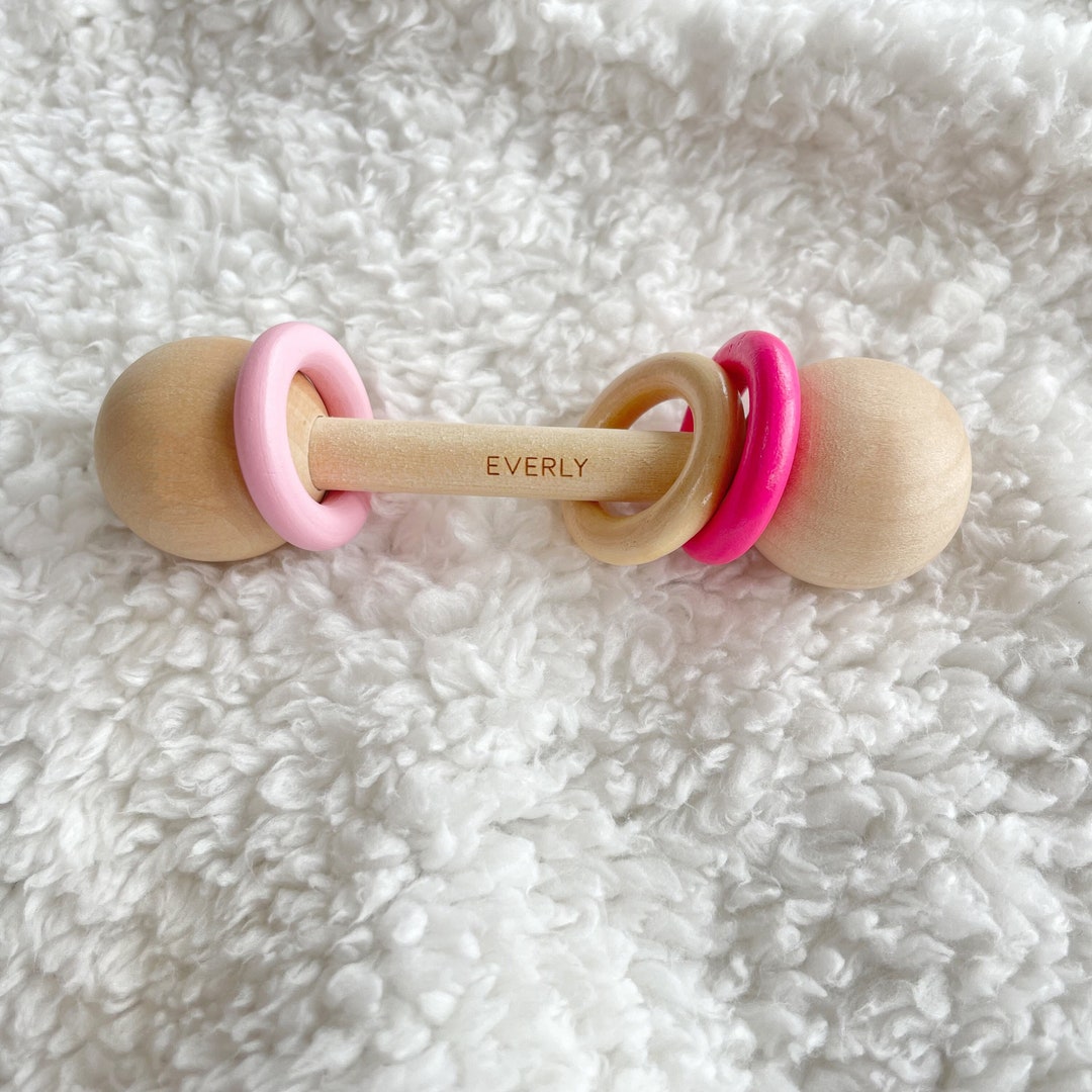 Personalized Engraved Wood Baby Rattles Baby Girl Baby Boy Keep-sack ...