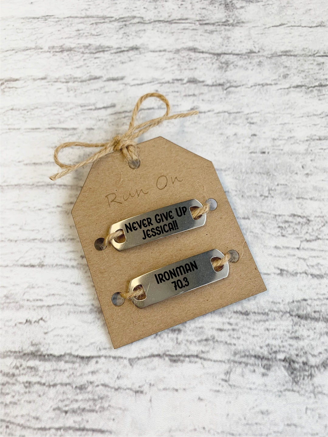 Set of 2 Custom Runner Tag | Music Code | Shoelace Tag | Marathon ...