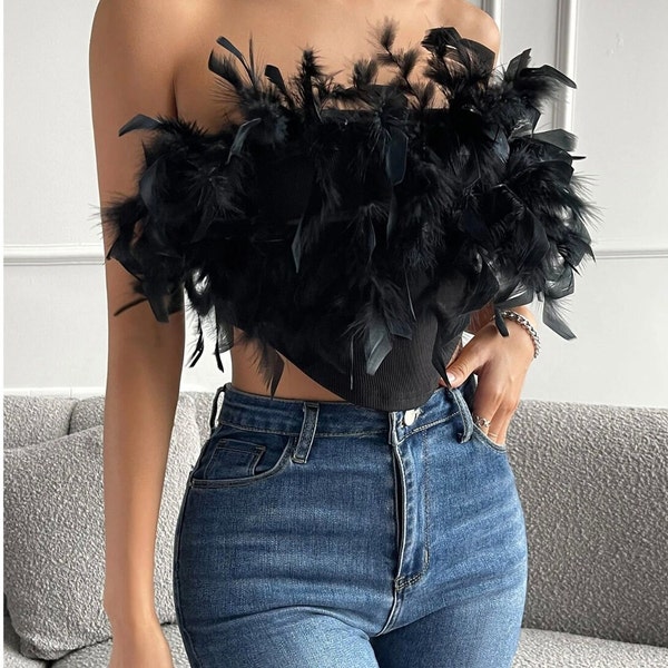 Fuzzy Tube Top - Etsy