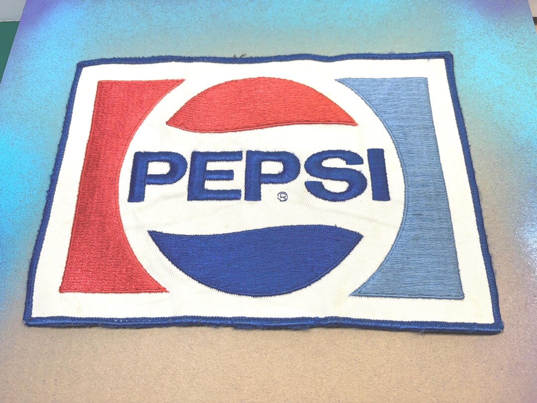 Pepsi Cola Vintage Patch Large Sized 8 by 6 Soda Collectible Blue and ...