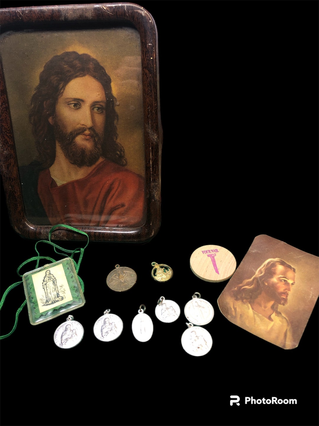 Lot of Religious Items Ephemera Holy Land Relics Collectibles Catholic ...