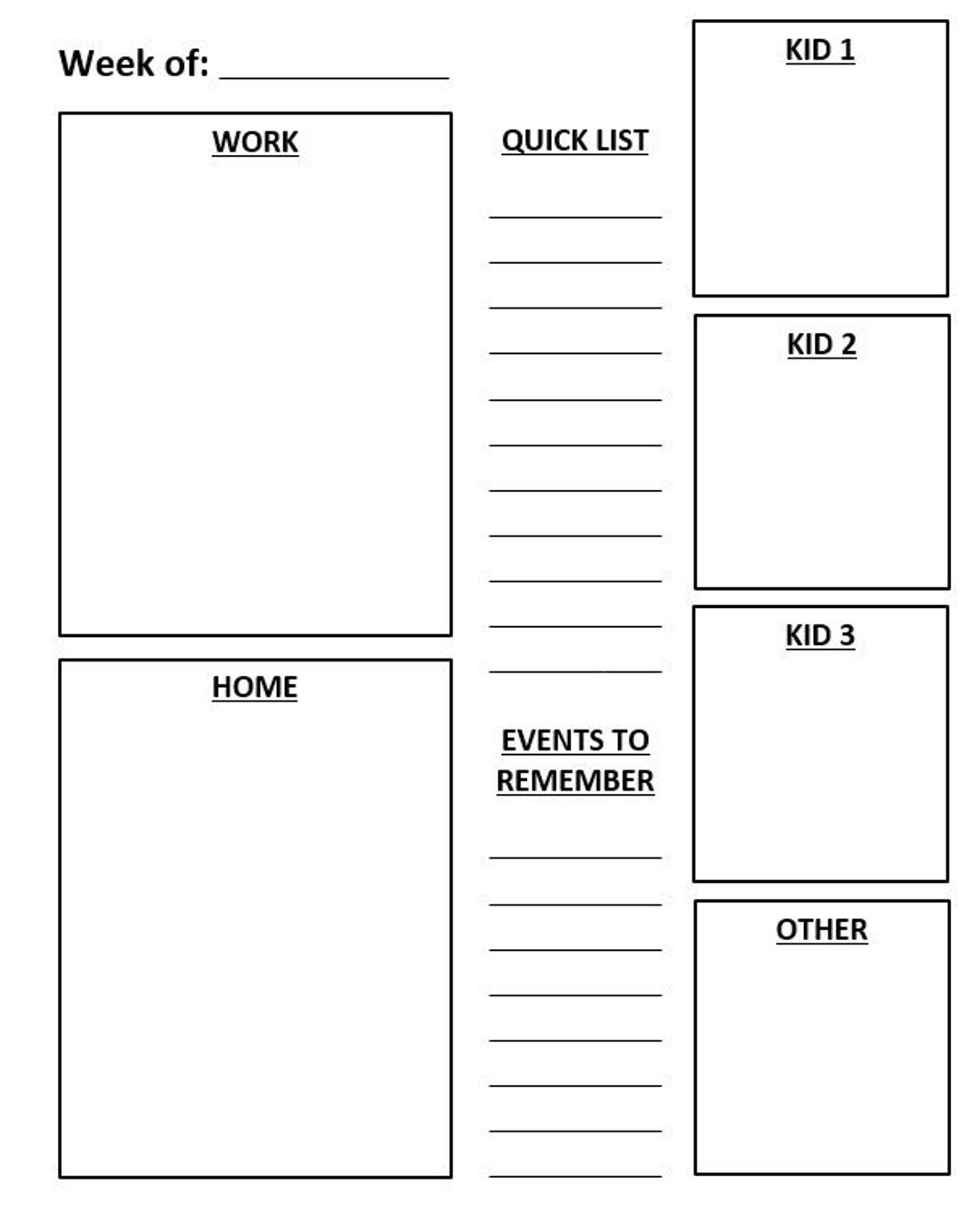 Weekly Snapshot to Do With Grocery List! - Etsy