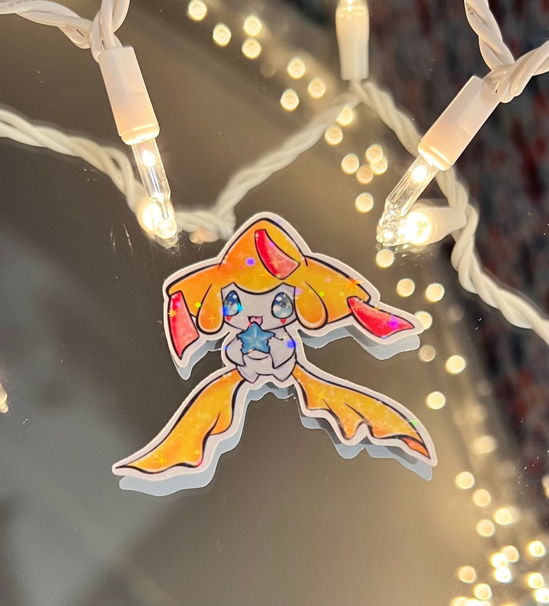 Legendary Shiny Holographic Pokemon Jirachi Sticker - Etsy
