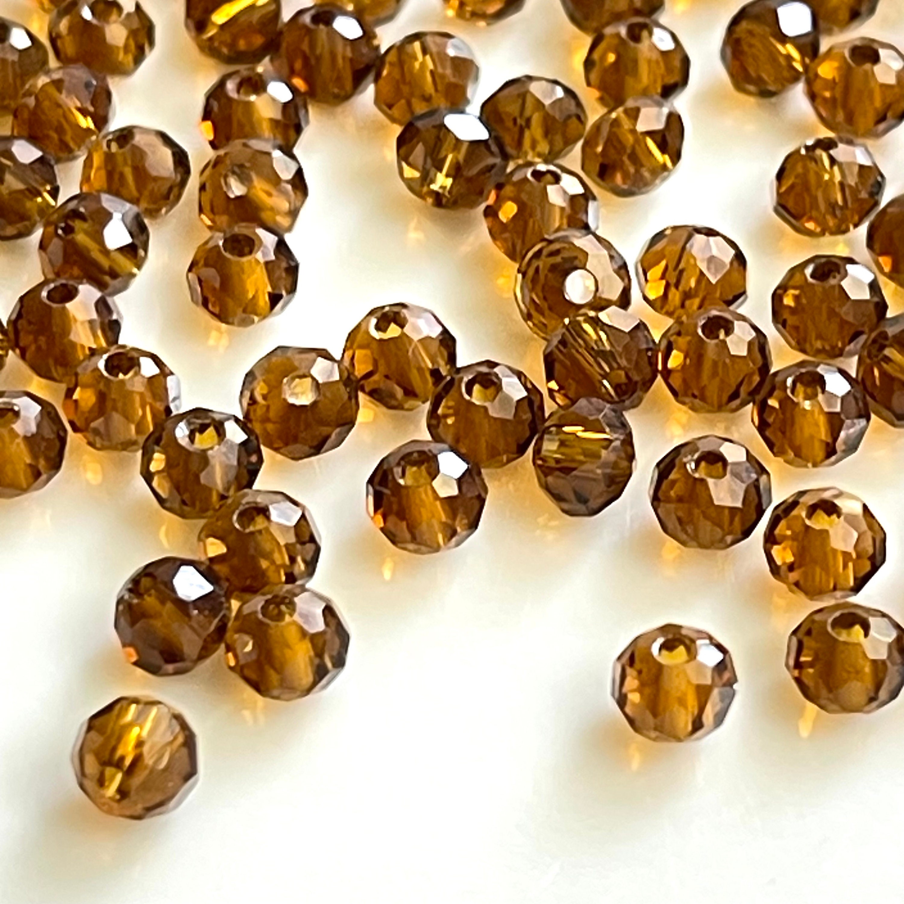85 - 4mm Dark Amber Crystal Round Beads #6221 ••••• - Etsy