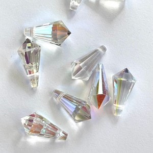 6 - Clear AB Precosia Crystal Drop Beads 13x6.5mm #1372 - Etsy