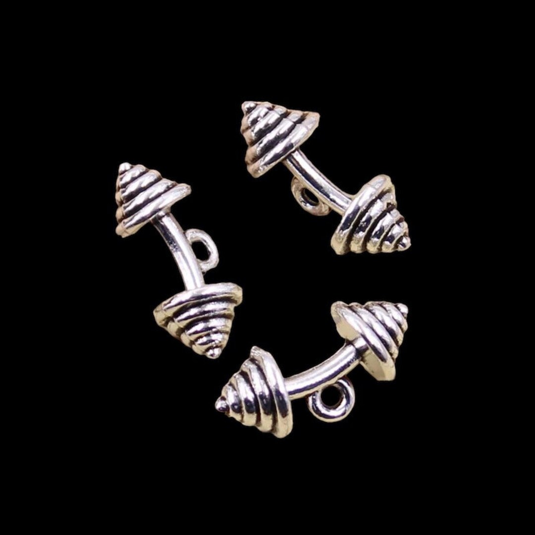 3 - Weightlifting Barbell Charms #1161 ••••• - Etsy
