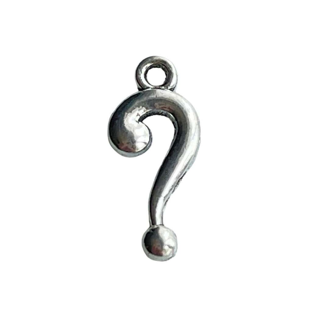 3 - Silver Question Mark Charms #1295 - Etsy
