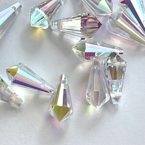 6 - Clear AB Precosia Crystal Drop Beads 13x6.5mm #1372 - Etsy