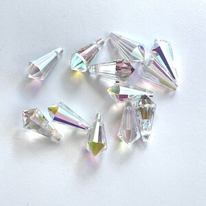 6 - Clear AB Precosia Crystal Drop Beads 13x6.5mm #1372 - Etsy