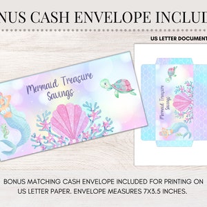 Mermaid Treasure Savings | Mermaid Savings Tracker | Savings Challenge ...