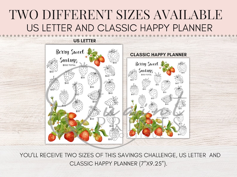 Berry Sweet Savings Challenge | Strawberry Savings Tracker | Savings ...