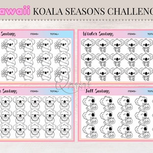 Kawaii Savings Challenge | Savings Challenge Bundle | Savings Tracker ...