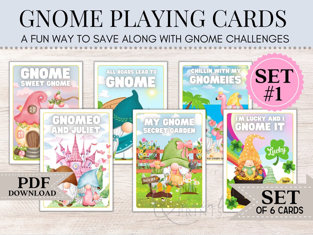 Gnome Playing Cards | Play Along With Gnome Challenges | Savings ...