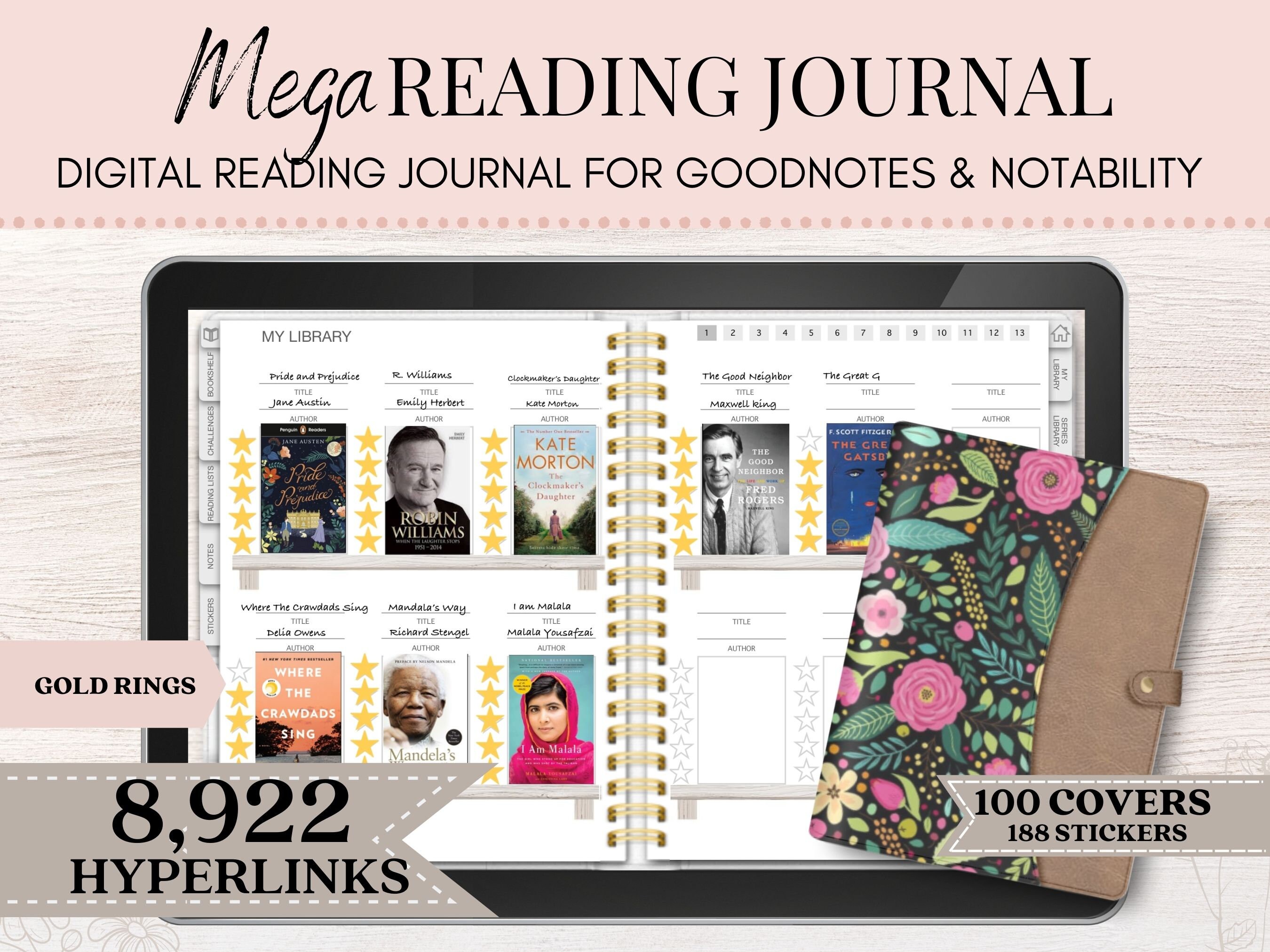 Digital Reading Journal | Digital Reading Planner | Goodnotes Journal ...