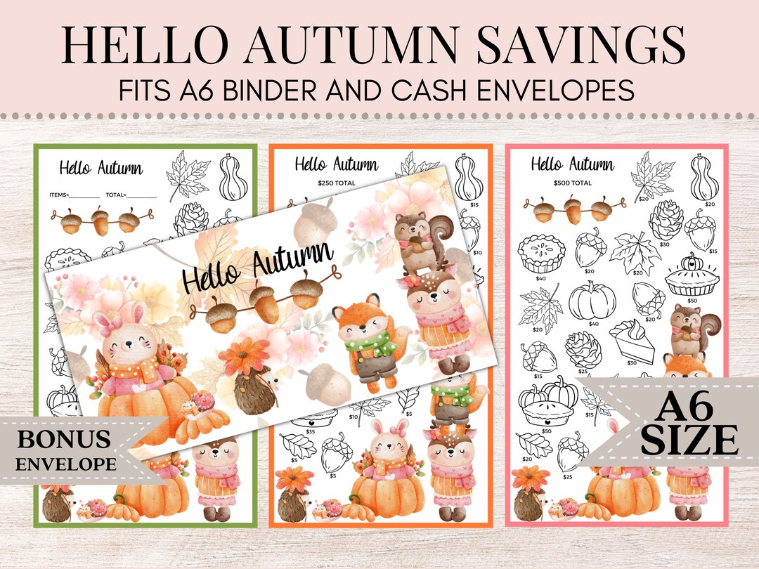 Hello Autumn Savings | Fall Savings Challenge | A6 Savings Challenge ...