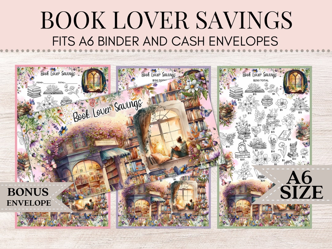 Book Lover Savings | Savings Challenge | A6 Savings Challenge | Savings ...