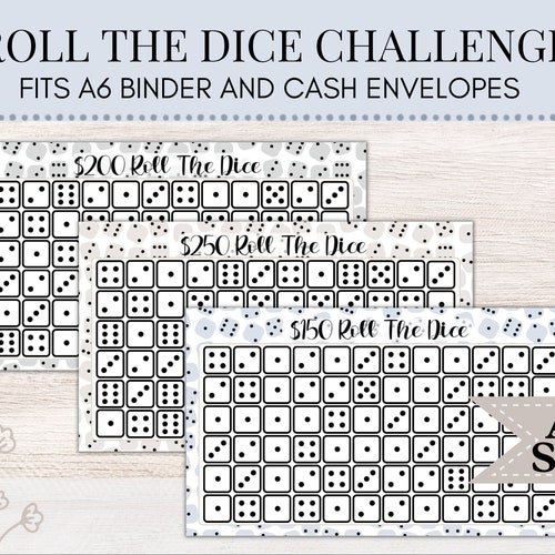 Roll the Dice Savings Challenge - Etsy