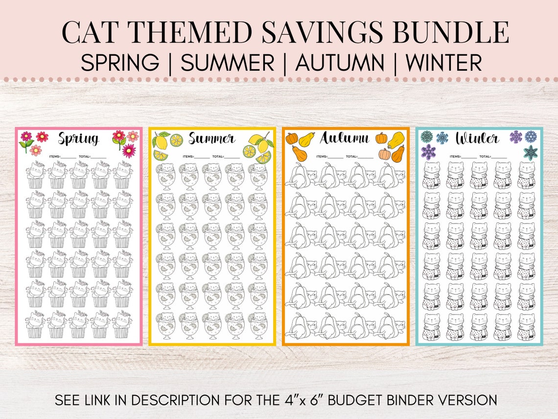 Seasons Savings Challenge | Savings Challenge Bundle | Savings ...