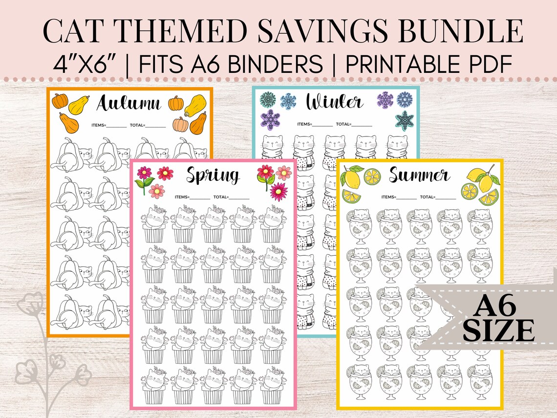 Seasons Savings Challenge Savings Challenge Bundle Savings - Etsy