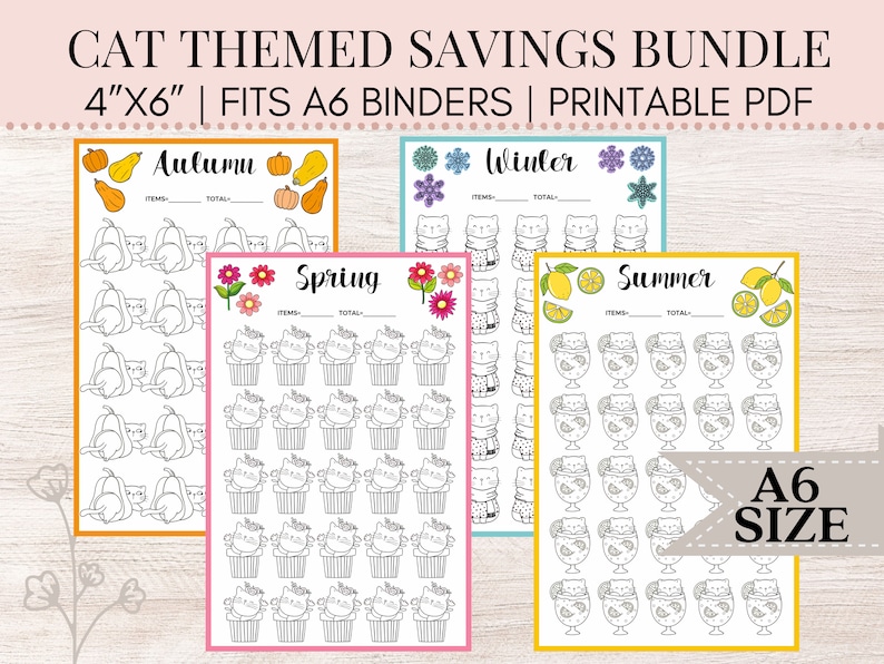 Seasons Savings Challenge | Savings Challenge Bundle | Savings ...