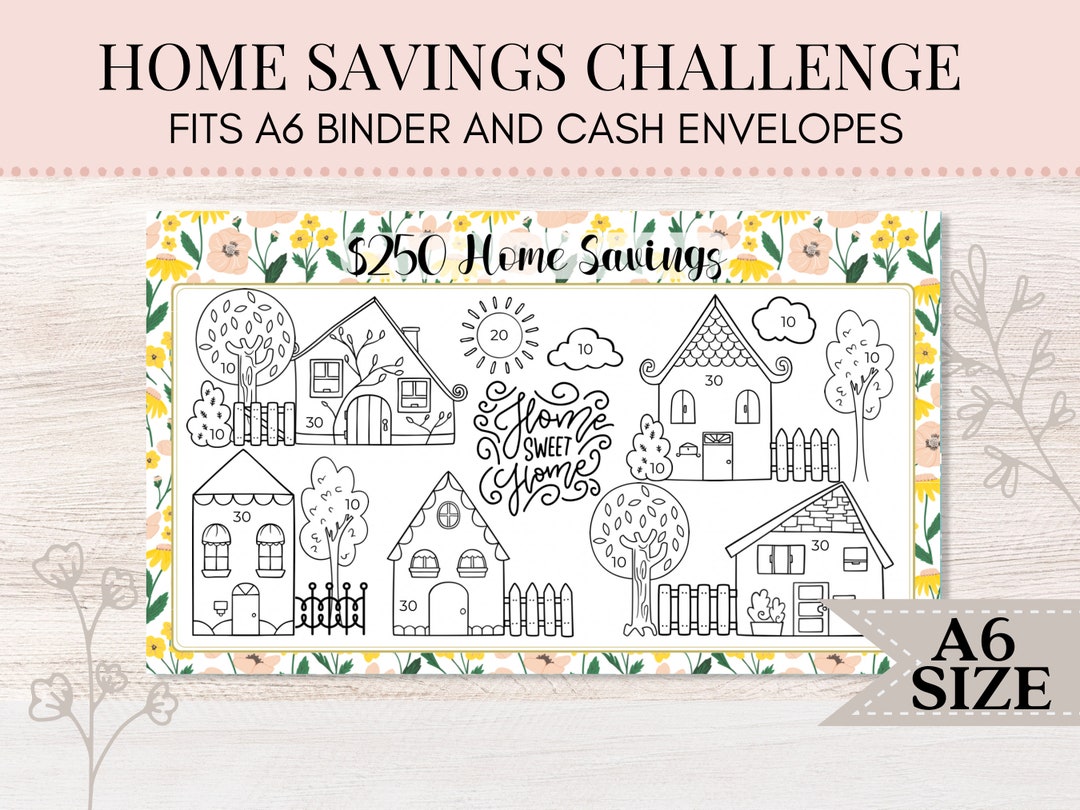 Home Savings | House Savings | A6 Savings Challenge | Mini Savings ...