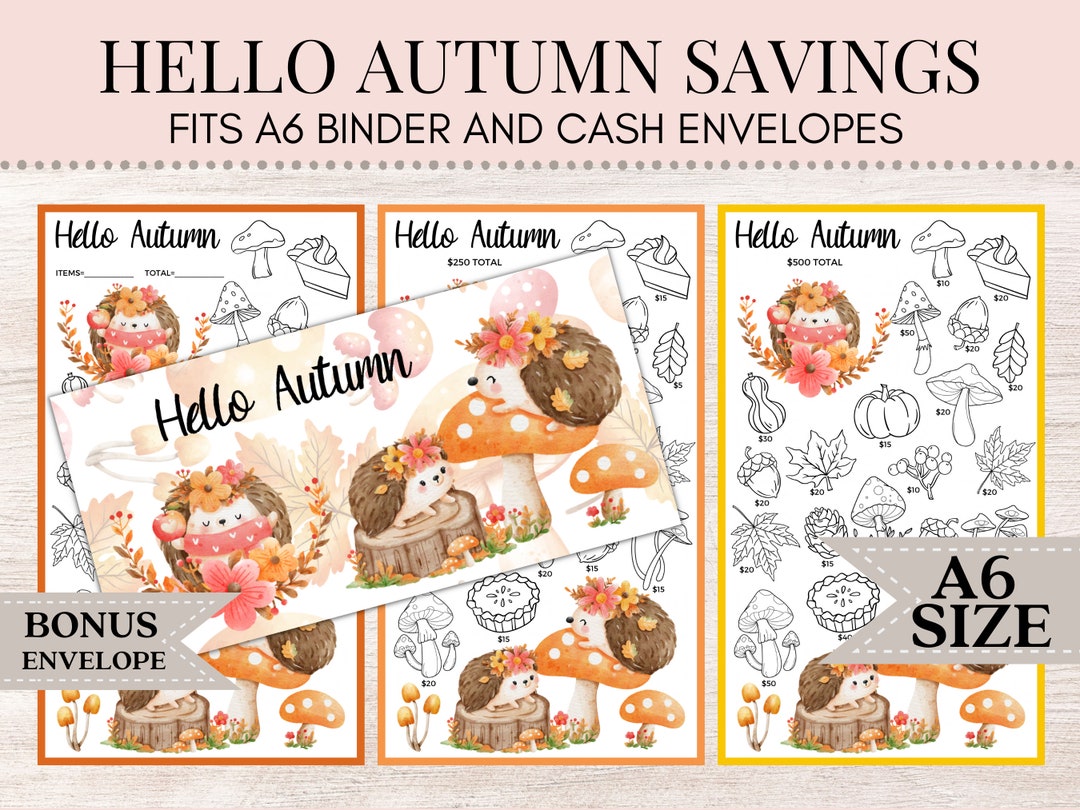 Hello Autumn Savings | Fall Savings Challenge | A6 Savings Challenge ...