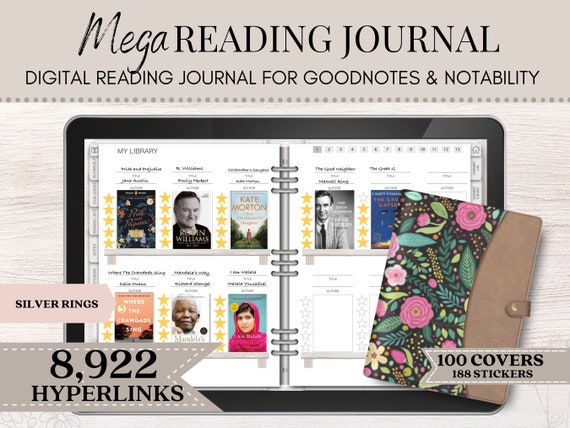 Digital Reading Journal Digital Reading Planner Goodnotes | Etsy