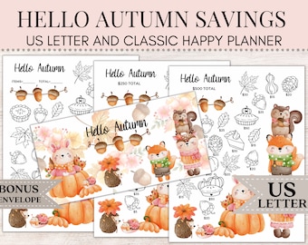 Autumn Savings Challenge and Cash Envelope - Etsy