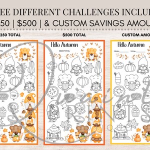 Gnome Hello Autumn Savings | Fall Savings Challenge | A6 Savings ...