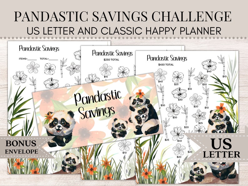 Pandastic Savings Challenge | Savings Challenge | Savings Tracker ...