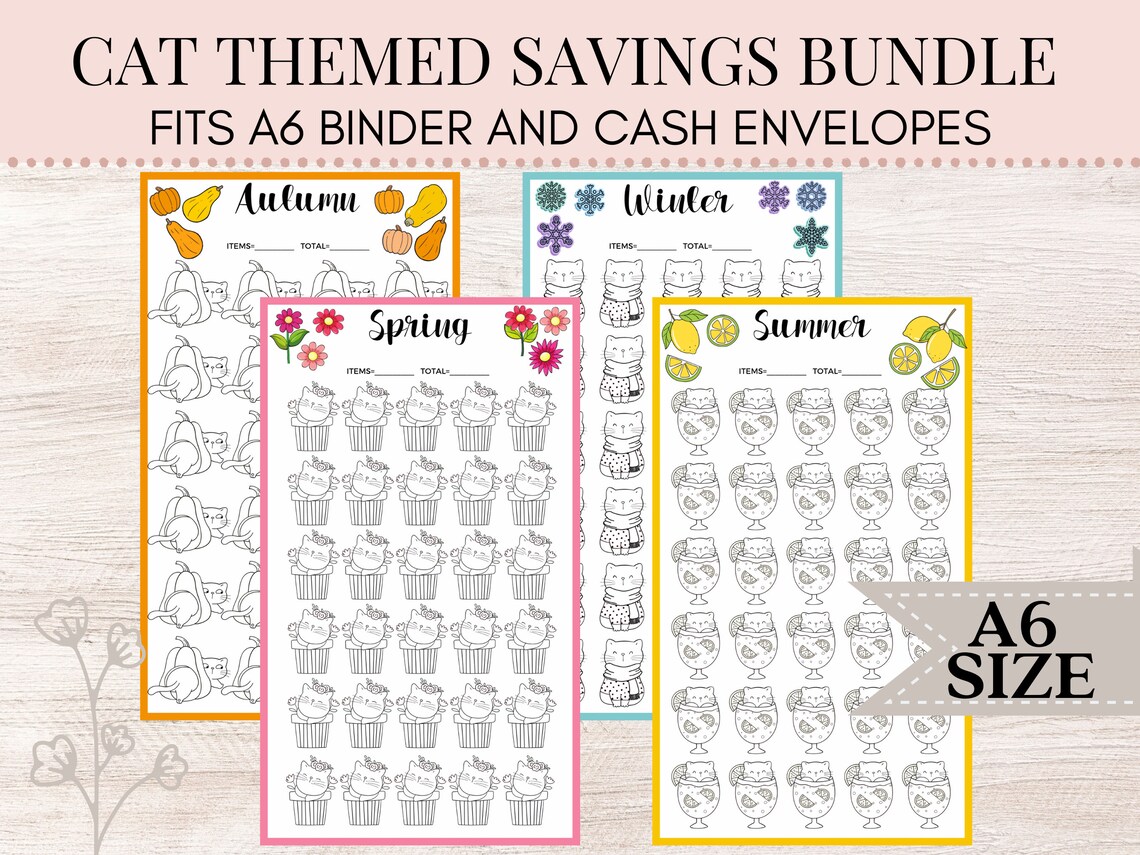 Seasons Savings Challenge Savings Challenge Bundle Savings - Etsy