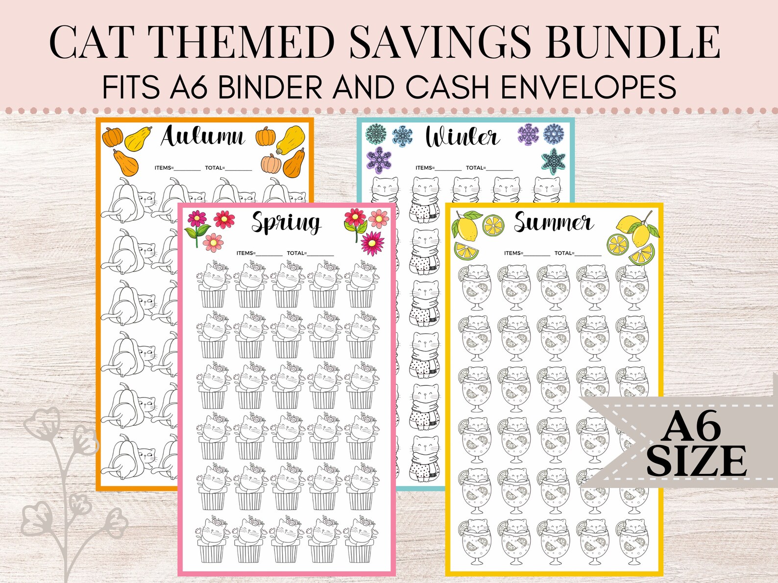 Seasons Savings Challenge Savings Challenge Bundle Savings - Etsy