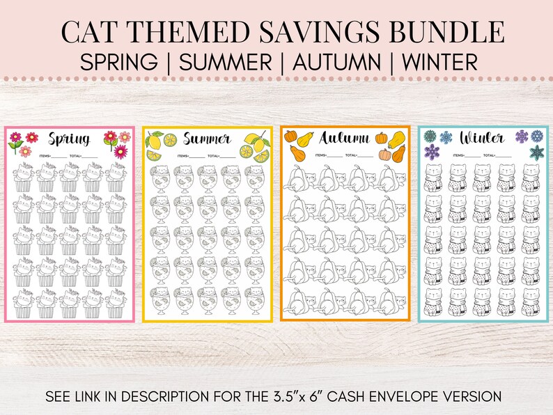 Seasons Savings Challenge Savings Challenge Bundle Savings - Etsy