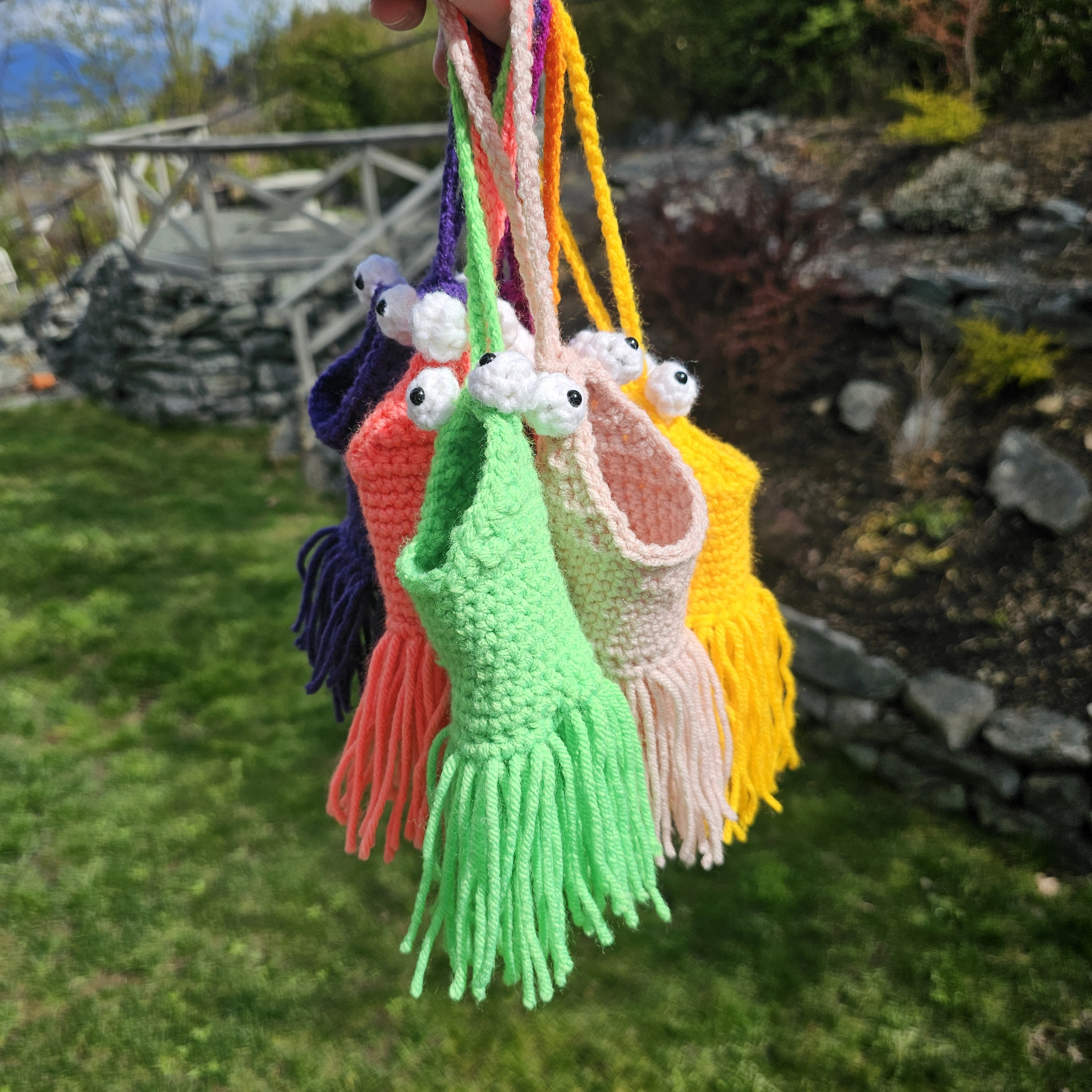 Mini Crochet Yip Yip Alien Hanging Holder Basket - Etsy