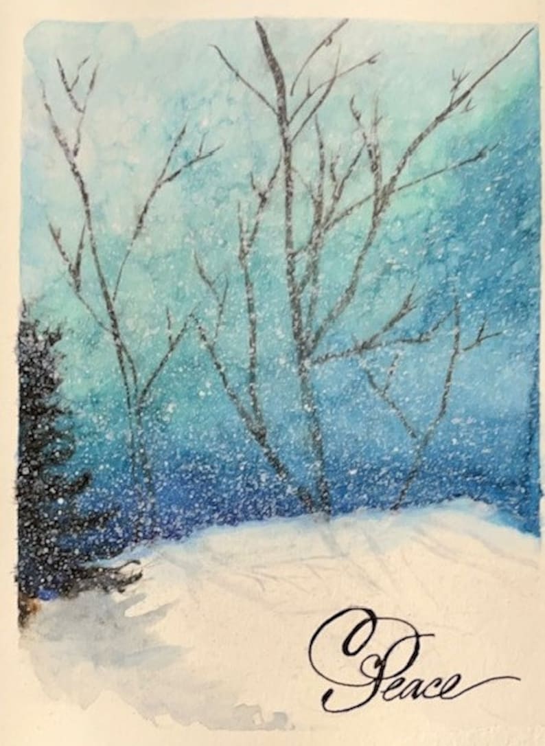 Peace Christmas Card, Holiday Cards, Greeting Cards, Winter Scenes ...