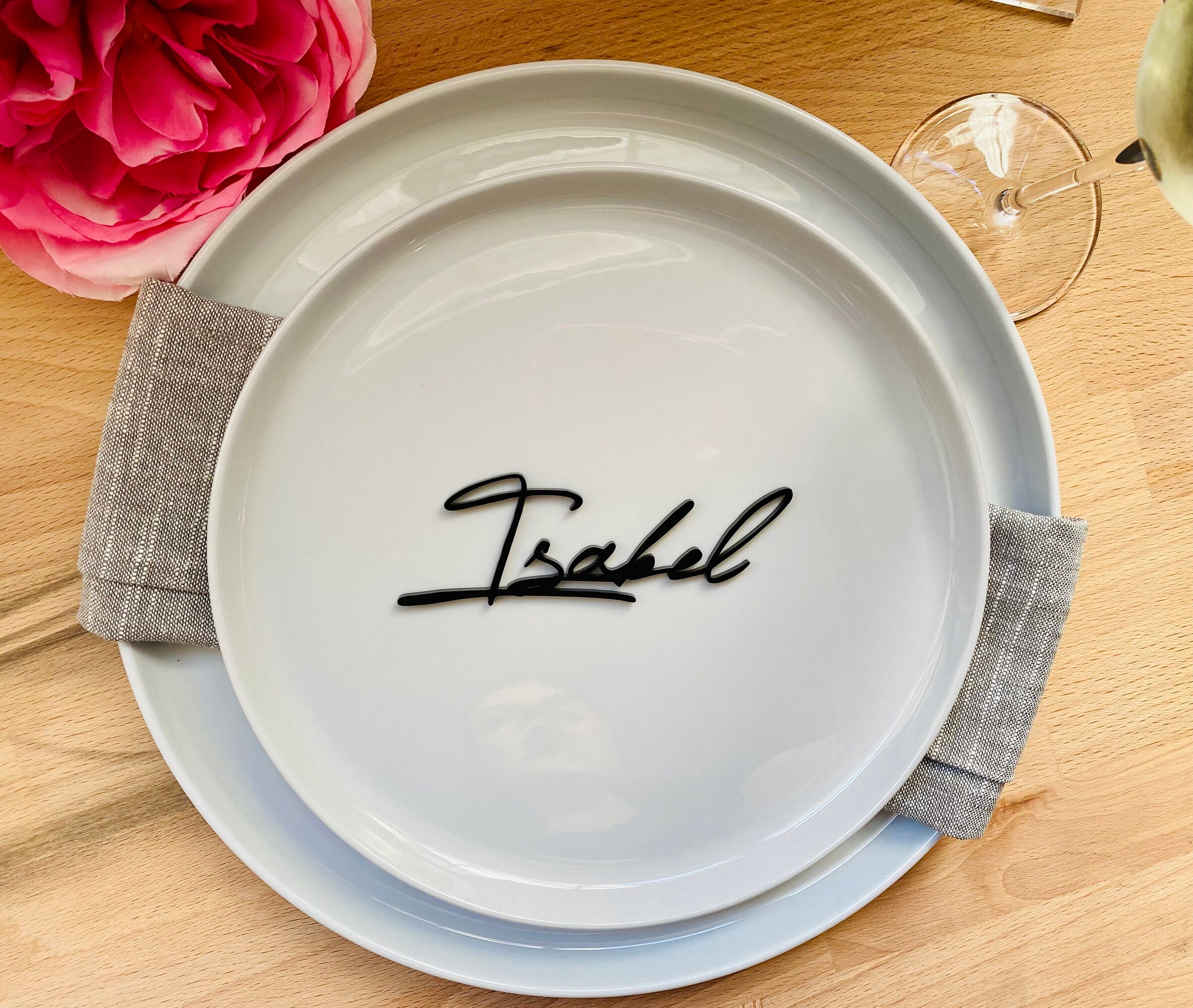 Acrylic Wedding Place Setting Names - Etsy