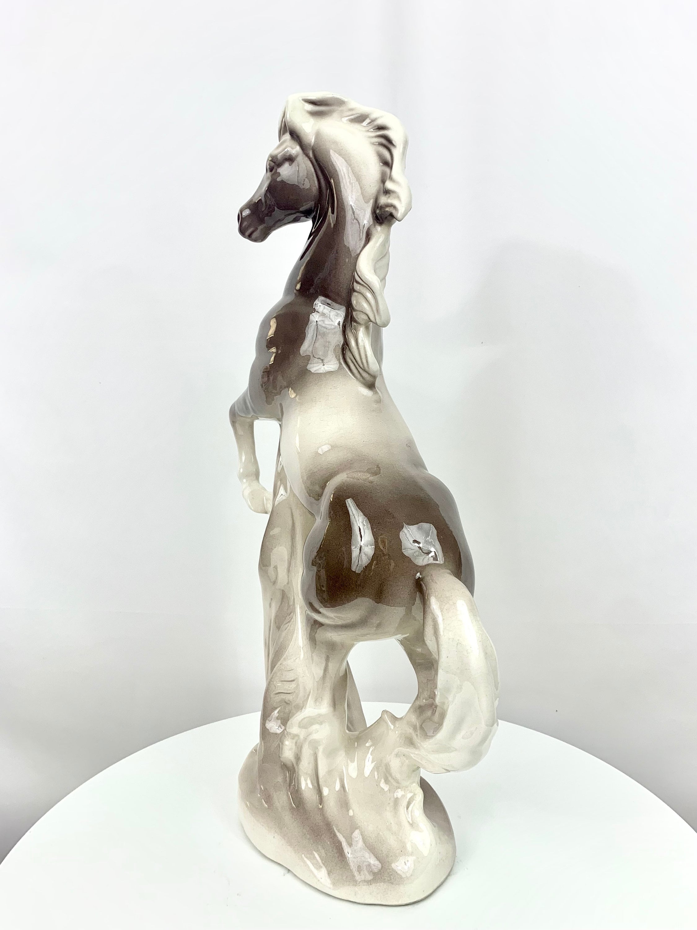 Marcia California Pottery Gray Tones Ceramic Horse. Impressively Large ...
