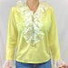 Lemon Yellow Blouse With Lots of Ruffle Chiffon Detail! - Etsy