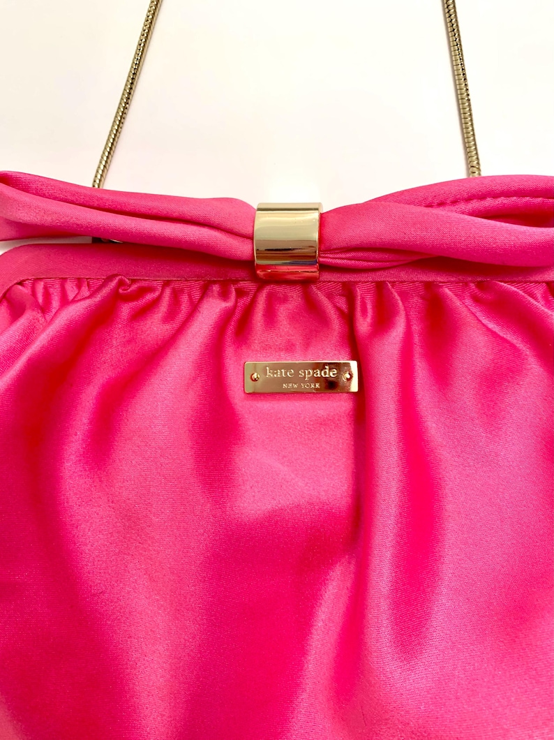 Kate Spade Raspberry Pink Satin Purse Clutch Shoulder Bag - Etsy