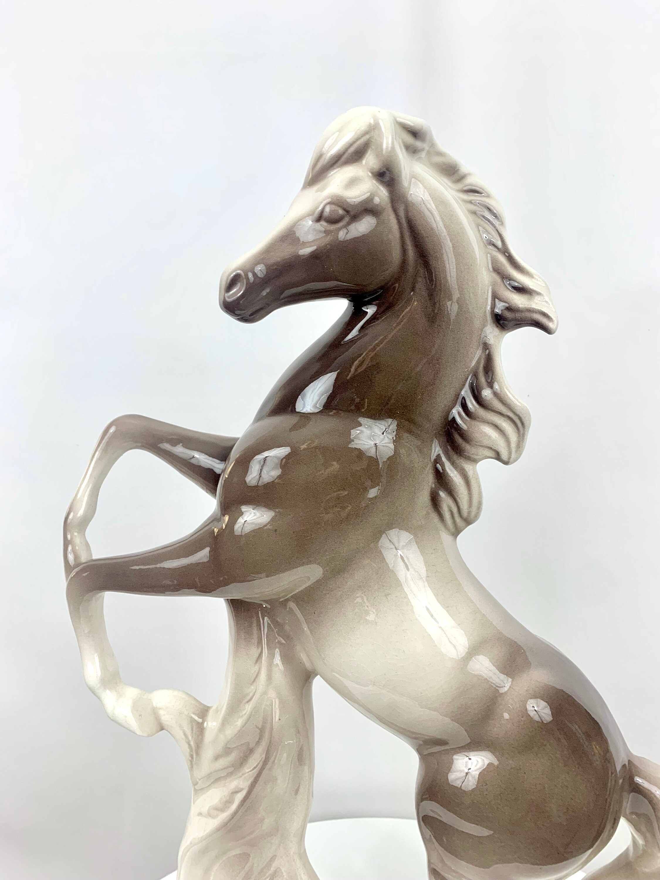 Marcia California Pottery Gray Tones Ceramic Horse. Impressively Large ...