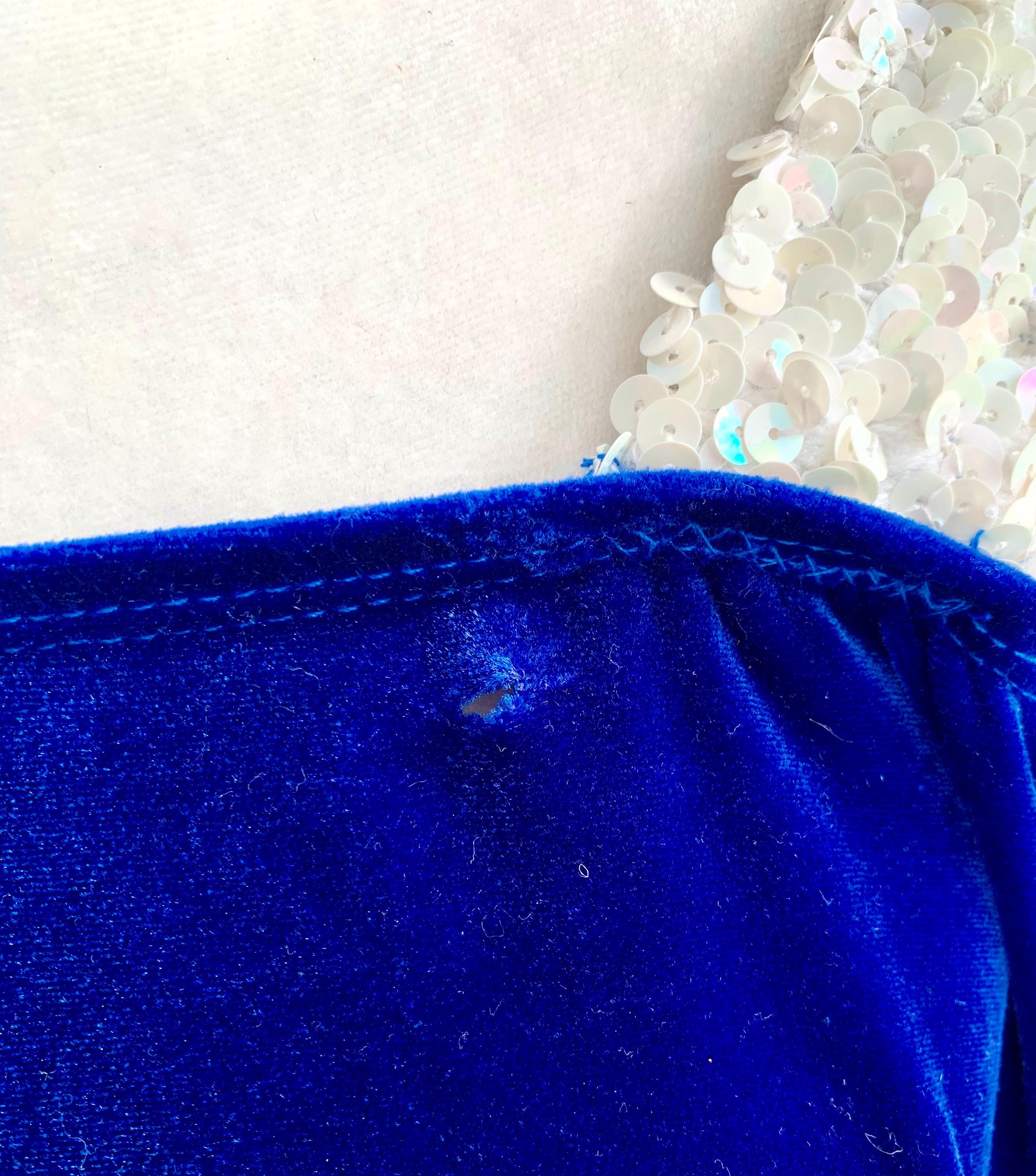 Blue Stretch Velvet and Sequin Baton Twirling Majorette Circus ...