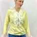 Lemon Yellow Blouse With Lots of Ruffle Chiffon Detail! - Etsy