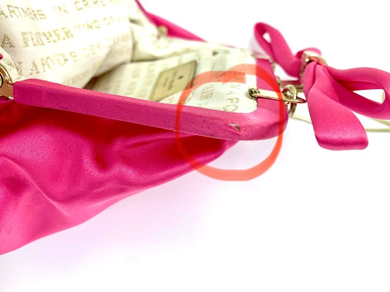 Kate Spade Raspberry Pink Satin Purse Clutch Shoulder Bag - Etsy