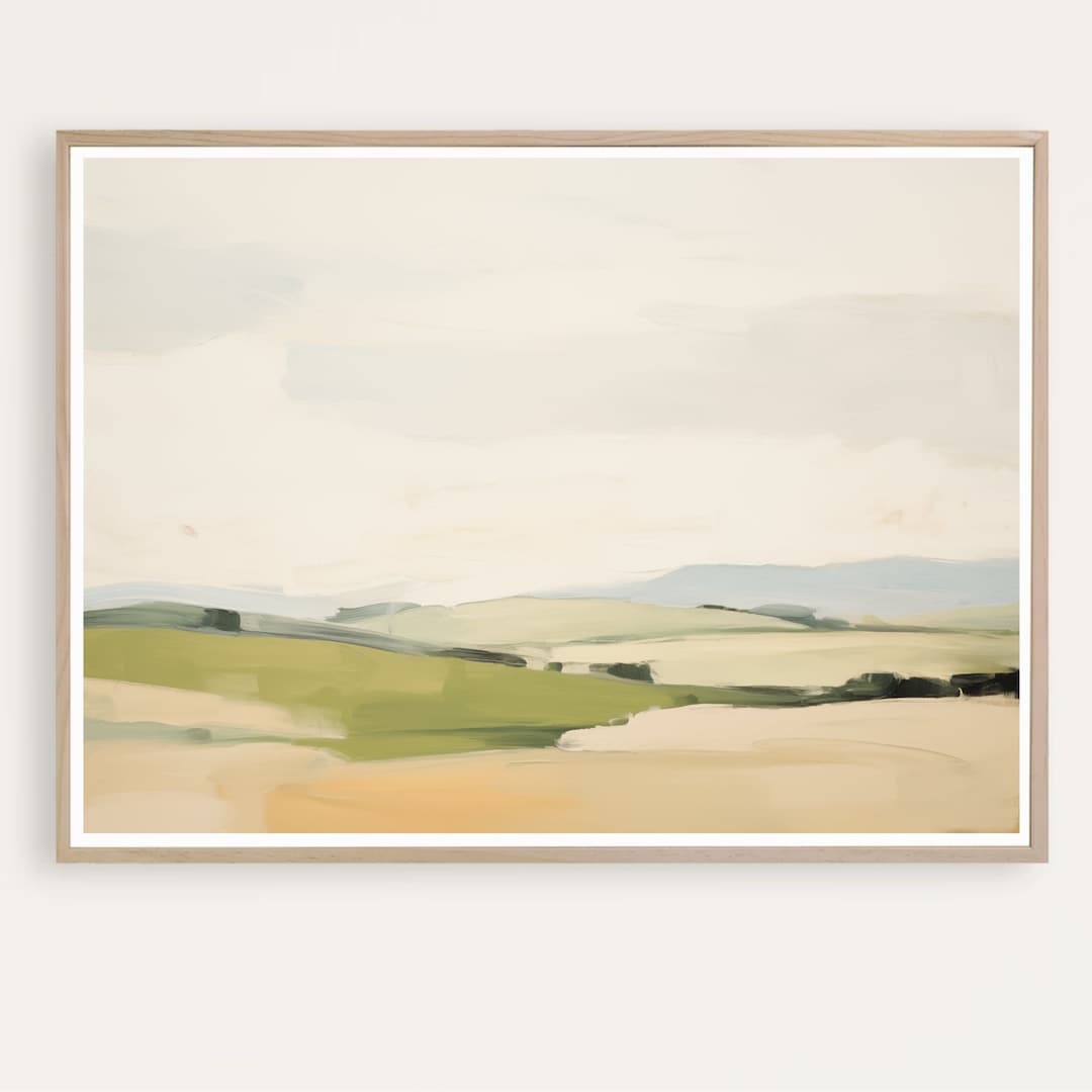 Minimalist Landscape Painting, Abstract Landscape Print, Printable ...