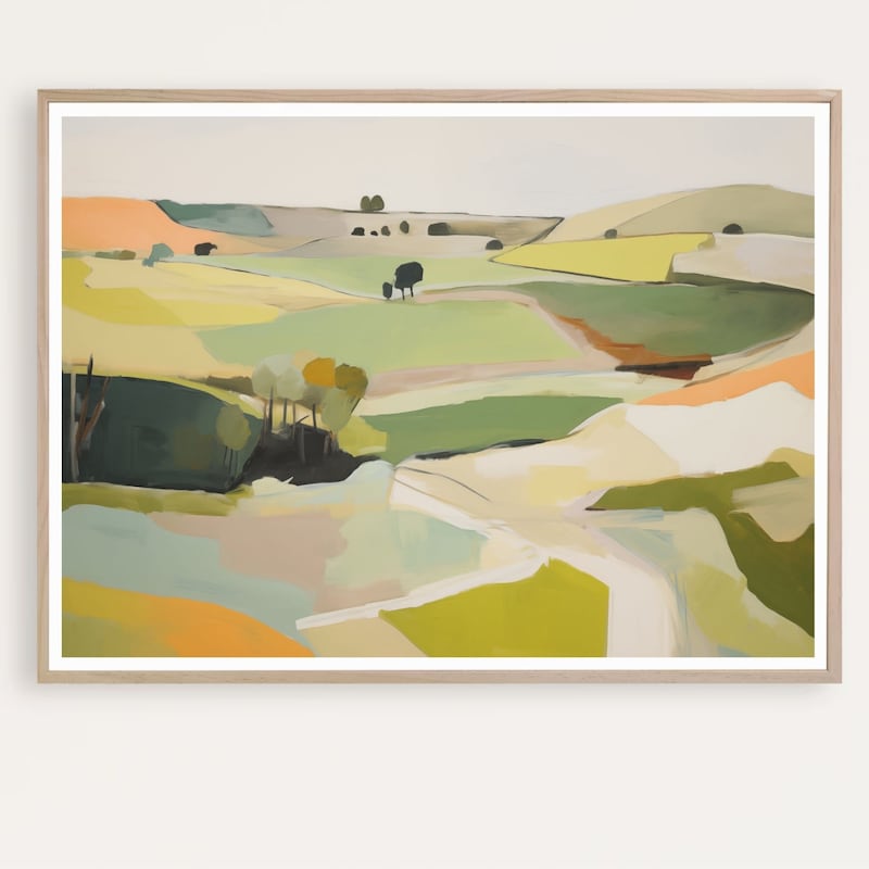 Abstract Landscape Painting - Etsy UK