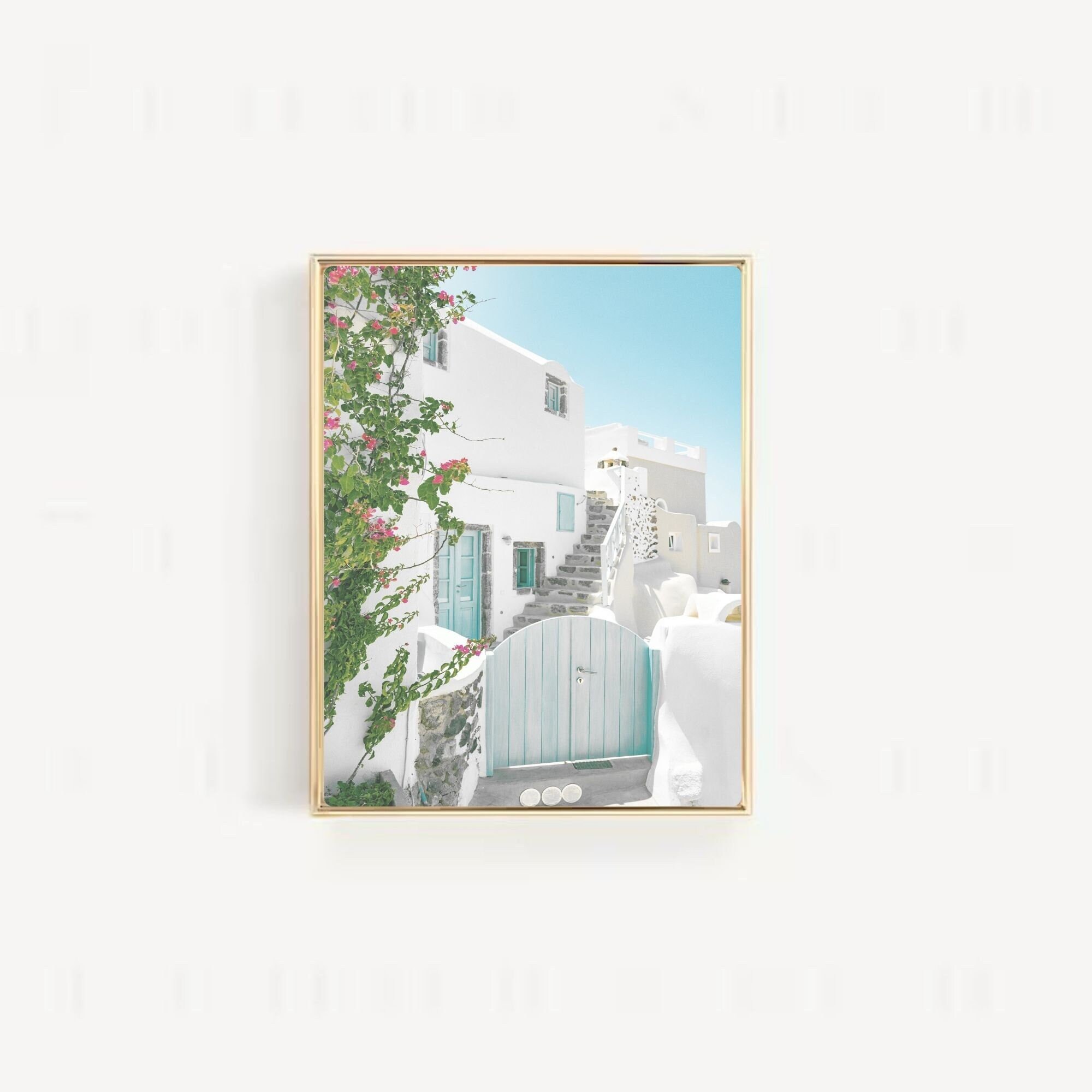 Greek Islands Print, Santorini Photography, Greece Village House ...