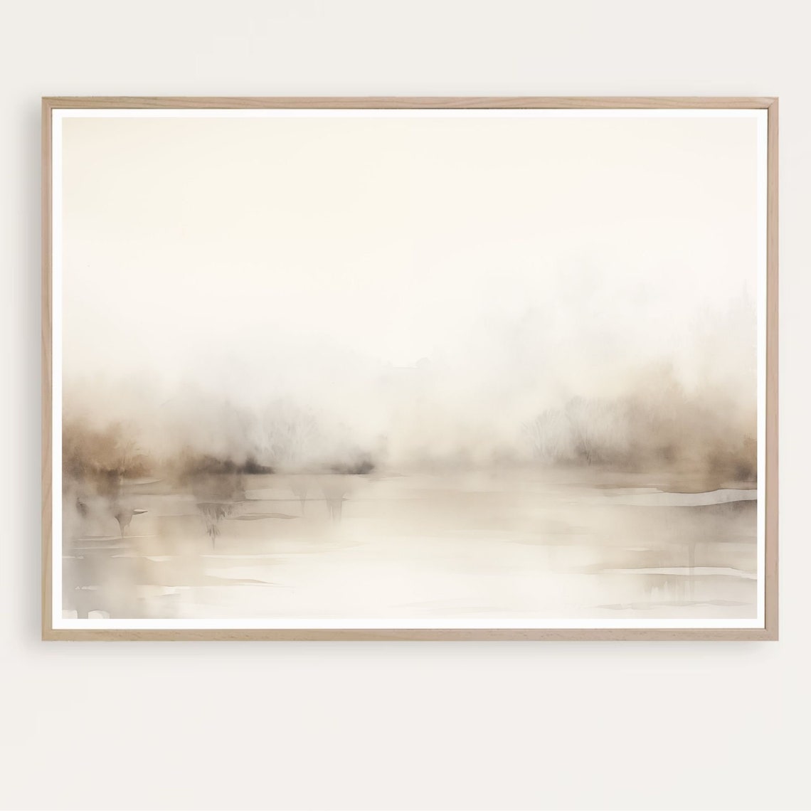 Misty Abstract Landscape, Beige Minimalist Print, Printable Abstract ...